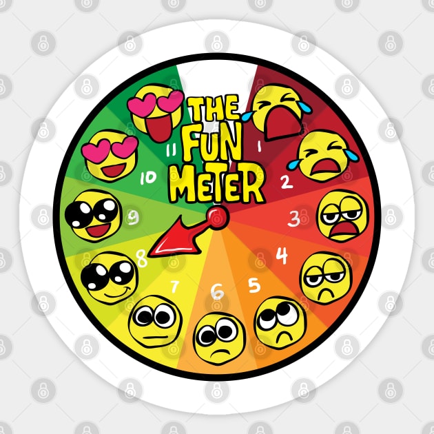 The Fun Meter - Funny Gift - Sticker | TeePublic